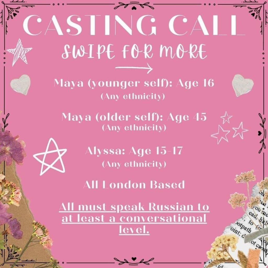 Casting Call Maya Younger Self Age 16 Any Ethnicity Maya Older